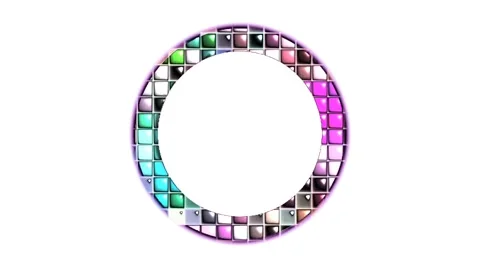 animated colorful circle frame on a whit... | Stock Video | Pond5