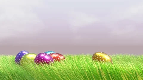 Animated colorful dots rolling eggs in g... | Stock Video | Pond5