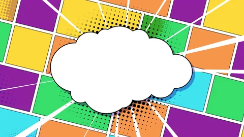 Animated comic pattern. Pop art Vintage ... | Stock Video | Pond5