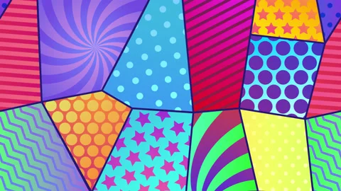 Animated comic pattern. Pop art, Cartoon... | Stock Video | Pond5