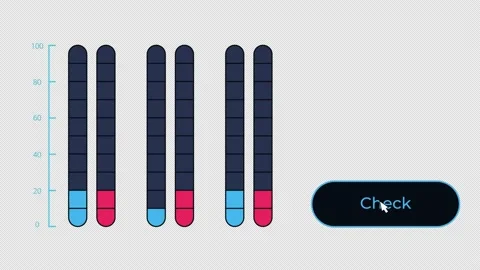 Animated comparison chart UI element | Stock Video | Pond5