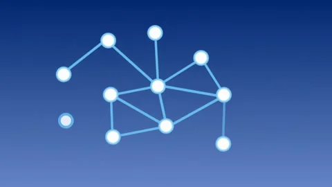 Animated connection diagram of many elem... | Stock Video | Pond5