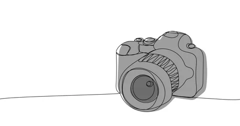 Animated continuous line drawing of Comp... | Stock Video | Pond5