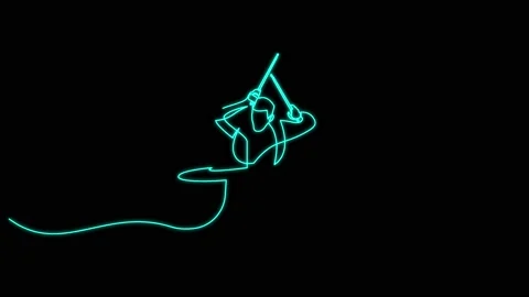 Animated continuous one line drawing of ... | Stock Video | Pond5