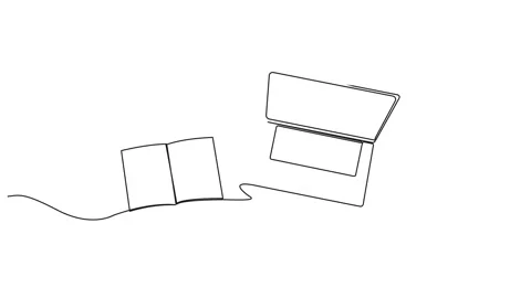 Single Line Computer Stock Footage ~ Royalty Free Stock Videos | Pond5