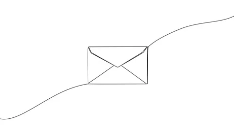 Envelope Line Drawing Stock Footage ~ Royalty Free Stock Videos | Pond5