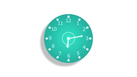 Animated Countdown on Analog Clock Face,... | Stock Video | Pond5