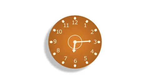 Animated Countdown on Analog Clock Face,... | Stock Video | Pond5