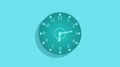 Animated Countdown on Analog Clock Face,... | Stock Video | Pond5