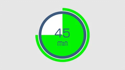 Animated countdown timer 0 to 45 minute ... | Stock Video | Pond5