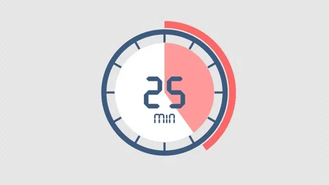 Animated countdown timer from 5 minute t... | Stock Video | Pond5