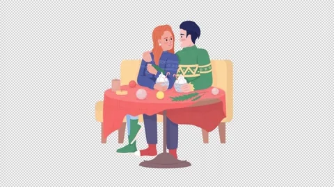 Animated couple characters | Stock Video | Pond5