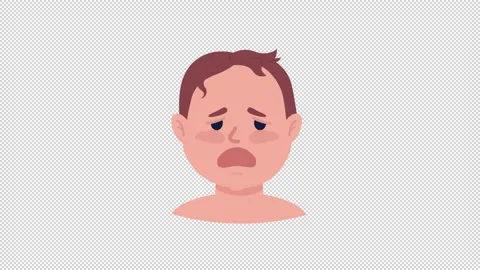 Animated crying baby emotion | Stock Video | Pond5