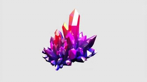 Animated crystal rotates 360 degrees wit... | Stock Video | Pond5