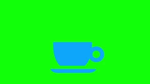 Animated cup of coffee and tea icon. Ani... | Stock Video | Pond5