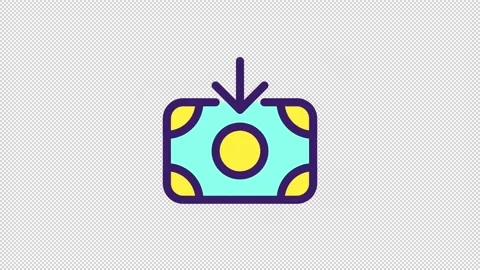 Animated currency color ui icon set | Stock Video | Pond5