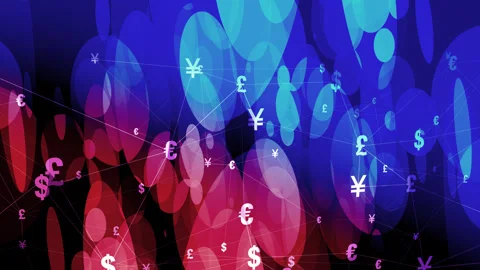 Animated currency symbols visualizing co... | Stock Video | Pond5