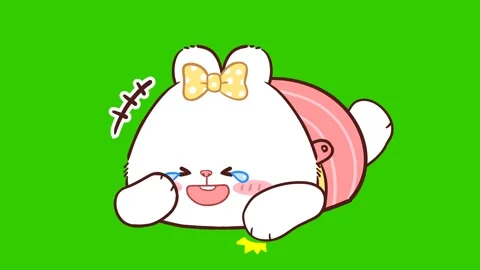 Animated Cute Polar Bear Laughing While ... | Stock Video | Pond5