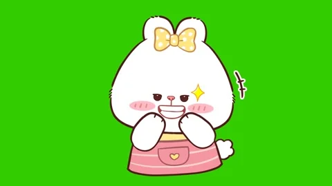 Animated Cute White Bear Laughing Hehe -... | Stock Video | Pond5