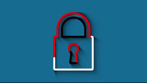 Animated cyber security logo icon of loc... | Stock Video | Pond5