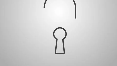 Animated cyber security logo with lock | Stock Video | Pond5