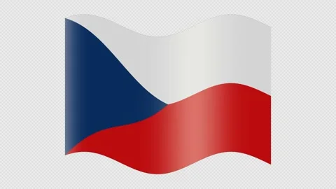 Animated czech republic flag. Czechia fl... | Stock Video | Pond5