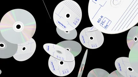 Animated dancing Blu Ray disk in slow mo... | Stock Video | Pond5