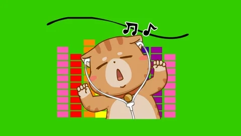 Animated Dancing Cat - Green Screen | Stock Video | Pond5
