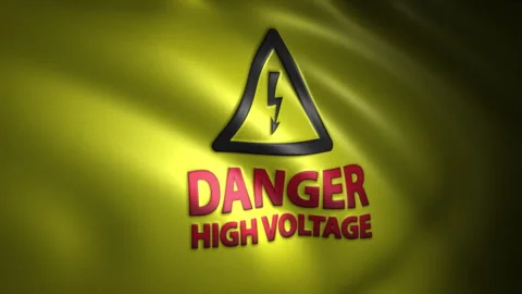 Animated Danger High voltage Flag with H... | Stock Video | Pond5