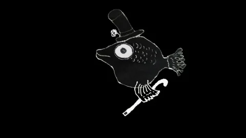 Animated Dapper Fish with Top hat & Cane... | Stock Video | Pond5