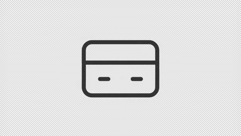 Animated decline card line ui icon | Stock Video | Pond5