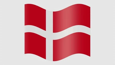 Animated denmark flag. Danish flag icon.... | Stock Video | Pond5