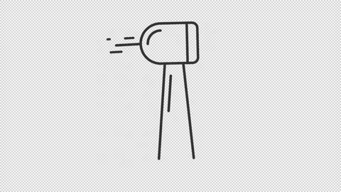 Animated dental drill linear icon | Stock Video | Pond5
