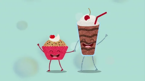 Animated dessert icon design, Video Anim... | Stock Video | Pond5