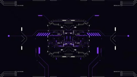 Animated digital futuristic user interfa... | Stock Video | Pond5