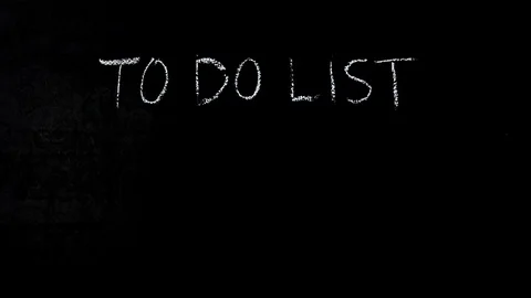 Animated "to do list" on black backgroun... | Stock Video | Pond5