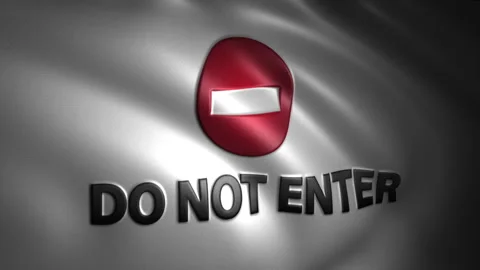 Animated Do Not Enter Flag with Symbol | Stock Video | Pond5