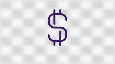 Animated dollar sign color ui icon | Stock Video | Pond5