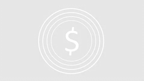 Animated dollar sign with line art circl... | Stock Video | Pond5