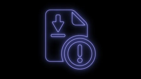 Animated download error icon 4K | Stock Video | Pond5