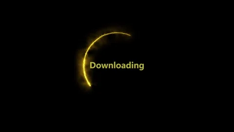 Animated downloading icon on black backg... | Stock Video | Pond5