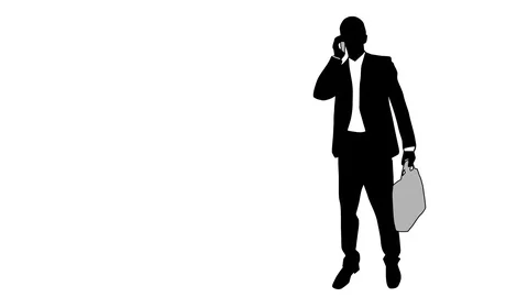 Animated drawing of businessman talking ... | Stock Video | Pond5