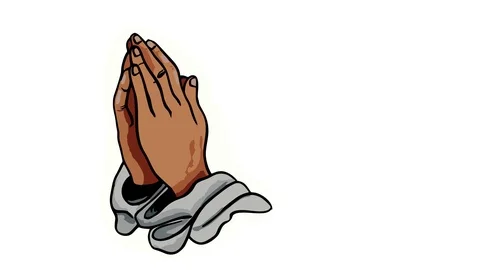 Animated drawing of Christianity hands t... | Stock Video | Pond5