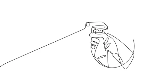 Animated drawing of continuous line draw... | Stock Video | Pond5