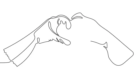 Animated drawing of continuous line draw... | Stock Video | Pond5