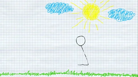 Animated Drawing On The Exercise Book Sh... | Stock Video | Pond5