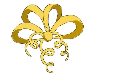 Gold Ribbon Vector Stock Video Footage | Royalty Free Gold Ribbon ...