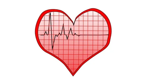 Animated drawing of heart shaped monitor... | Stock Video | Pond5