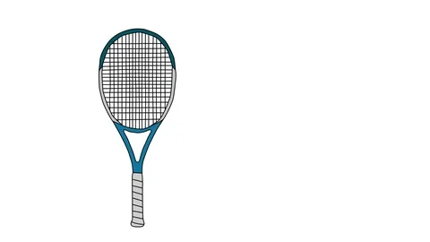 Tennis Racket Drawing Stock Footage ~ Royalty Free Stock Videos | Pond5