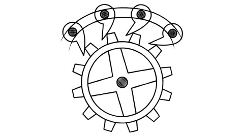 An animated drawing of a machine in the ... | Stock Video | Pond5